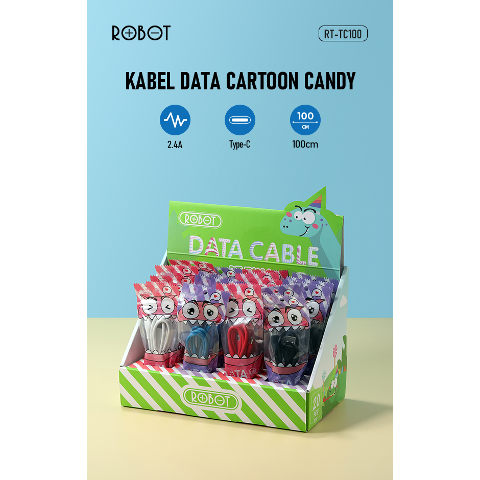 Jual ROBOT Kabel Data RT-TC100 2.4A Cable Data Type-C ROBOT 100cm ... Jual ROBOT Kabel Data RT-TC100 2.4A Cable Data Type-C ROBOT 100cm ...