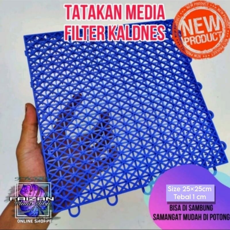 Jual tatakan media filter khusus kaldnes biru size 25×25 cm | Shopee ...
