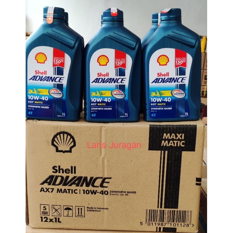 Jual Oli Shell Advance AX7 Matic 1L (1dus) | Shopee Indonesia