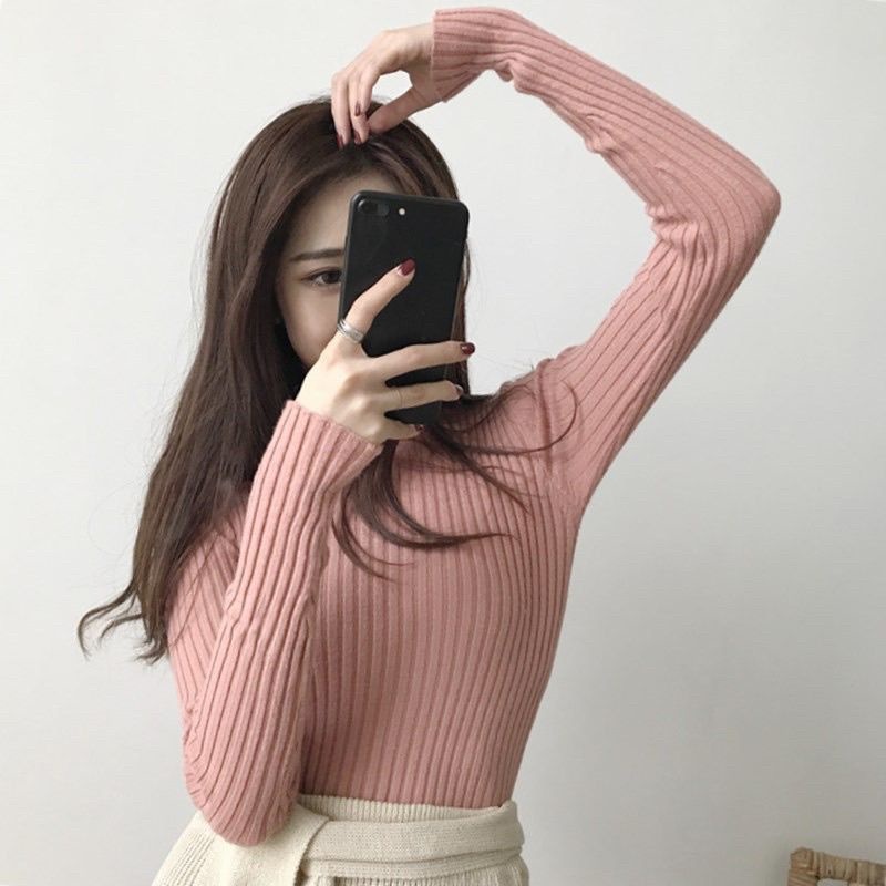 Jual COD// inner rajut oneck kerah bulat//inner rajut lengan panjang ...