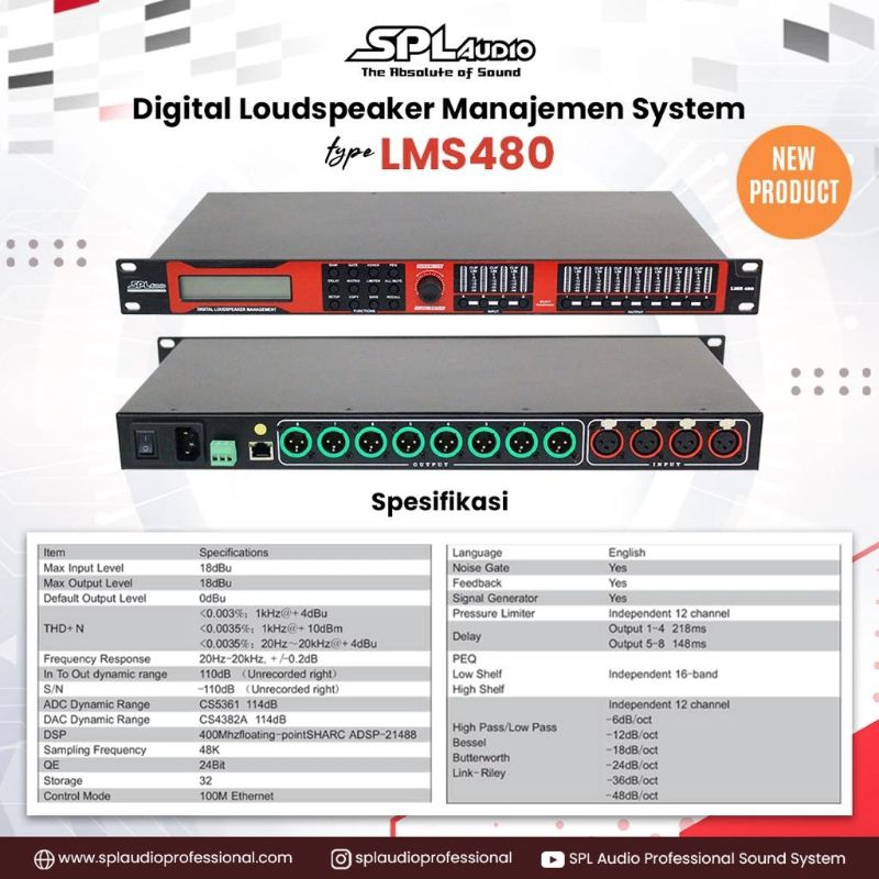 Jual SPL Audio Digital Loudspeaker Management System LMS 480 Original | Shopee Indonesia