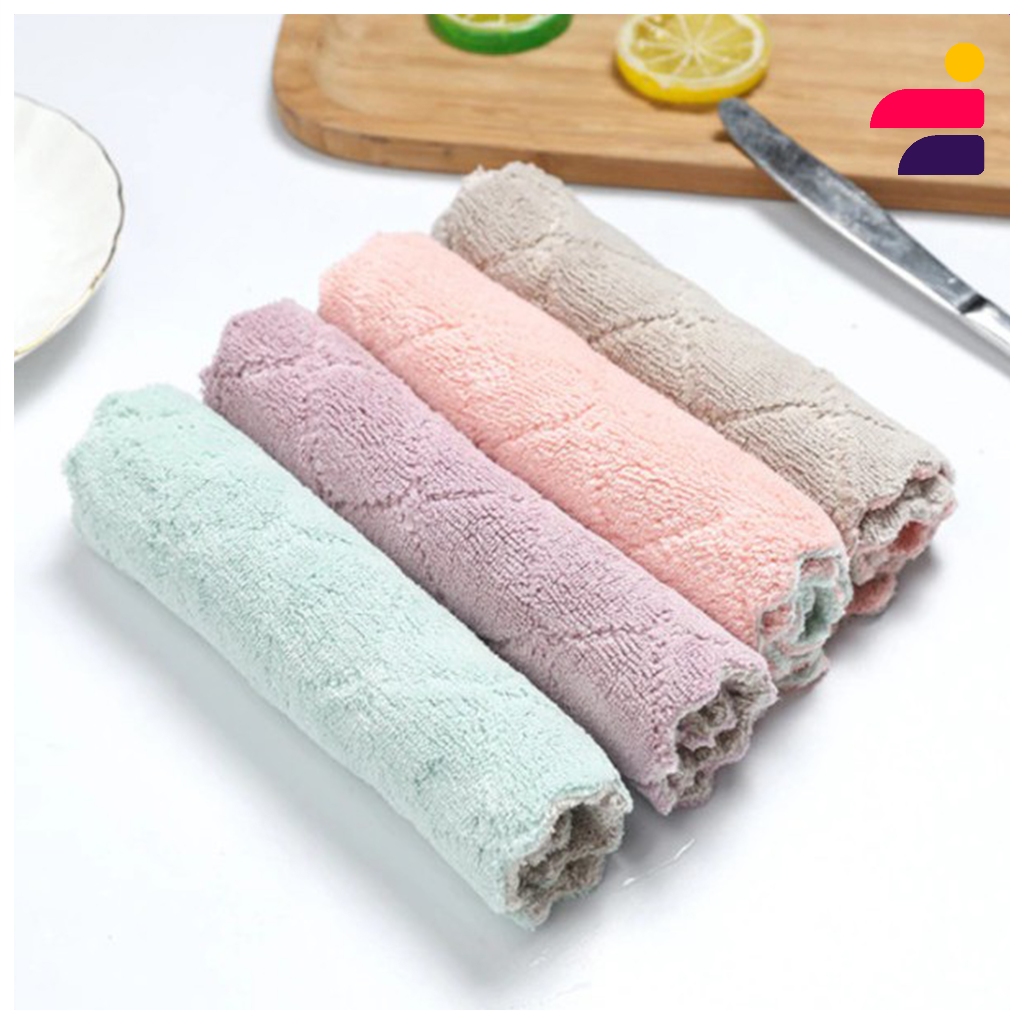 Jual Kain Lap Microfiber Kain Lap Peralatan Makan Anti Minyak SM06 ...
