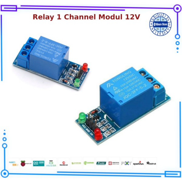 Jual Relay Module 1 Channel 12V - Relay Interface Low Level Trigger ...