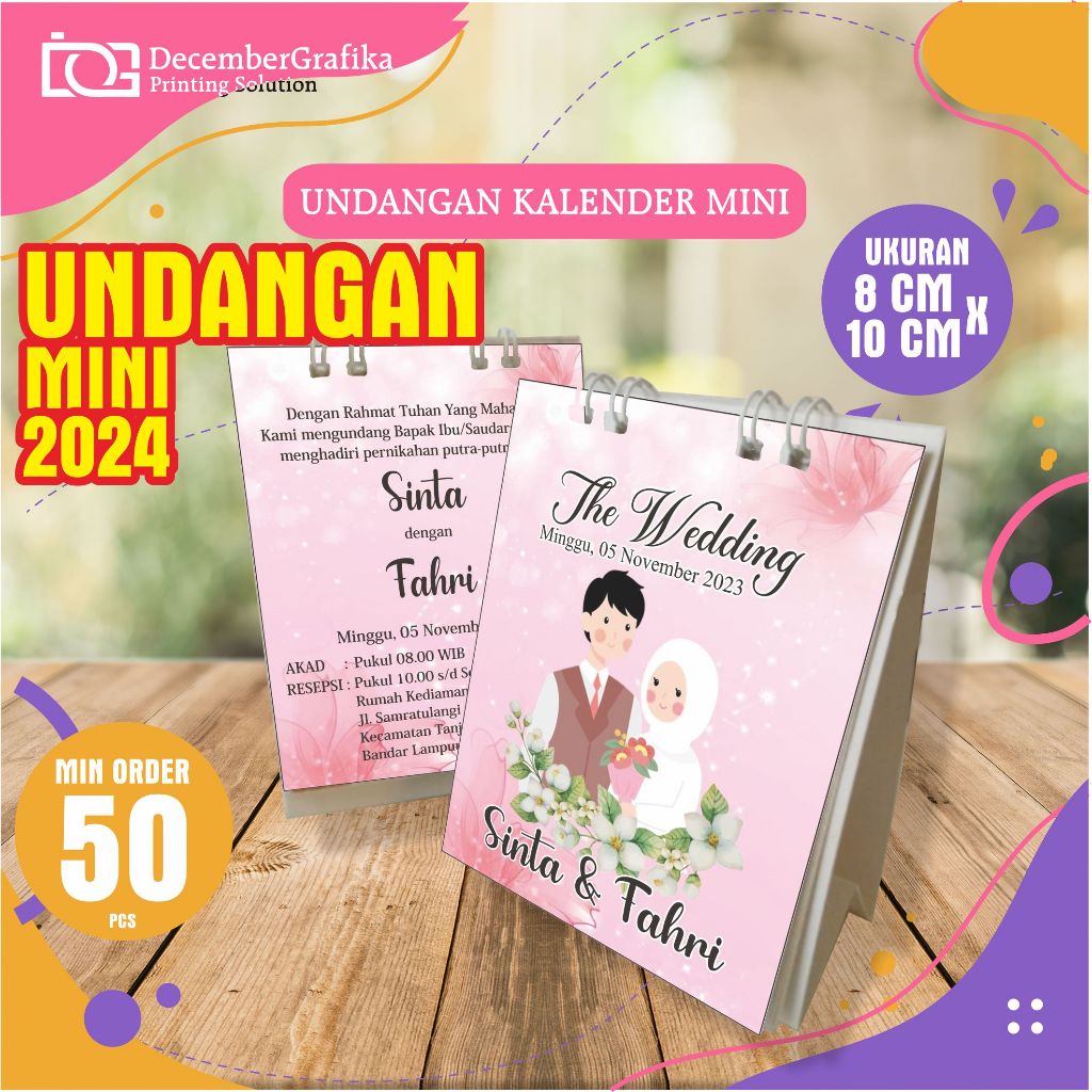 Jual UNDANGAN KALENDER MINI ISTIMEWA | Shopee Indonesia