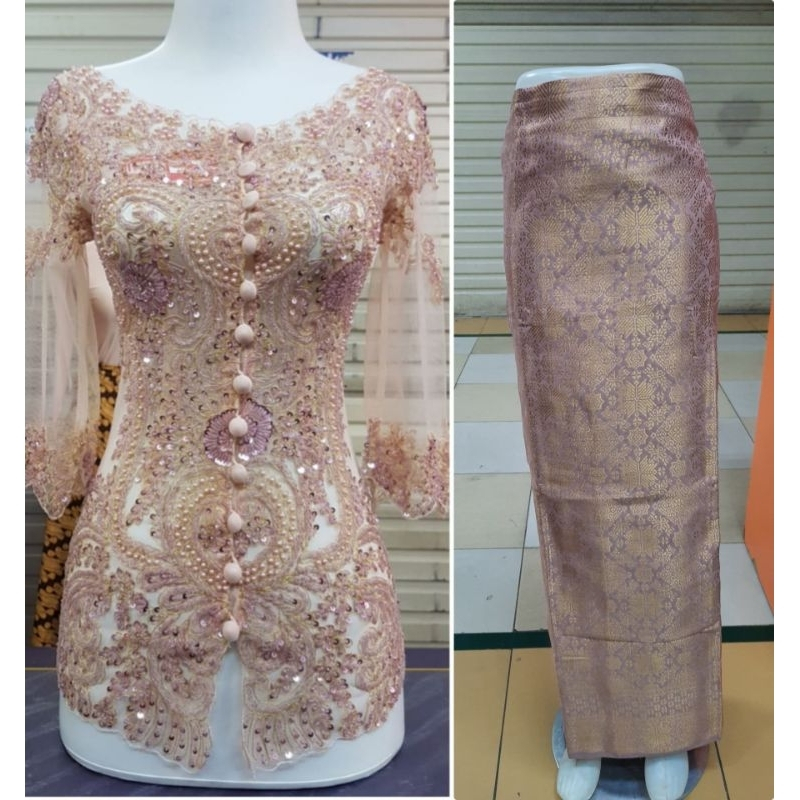 Jual setelan payet rok songket/kebaya modern//kebaya fuul payet ...