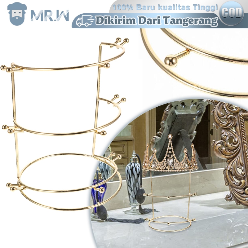 Jual Crown Queen Display Stand Emas Rak Kalung Gantung Stand Crown King ...