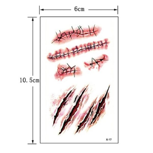 Jual Stiker Tato / Temporary Tattoo Sticker Bentuk Cakaran / Luka ...