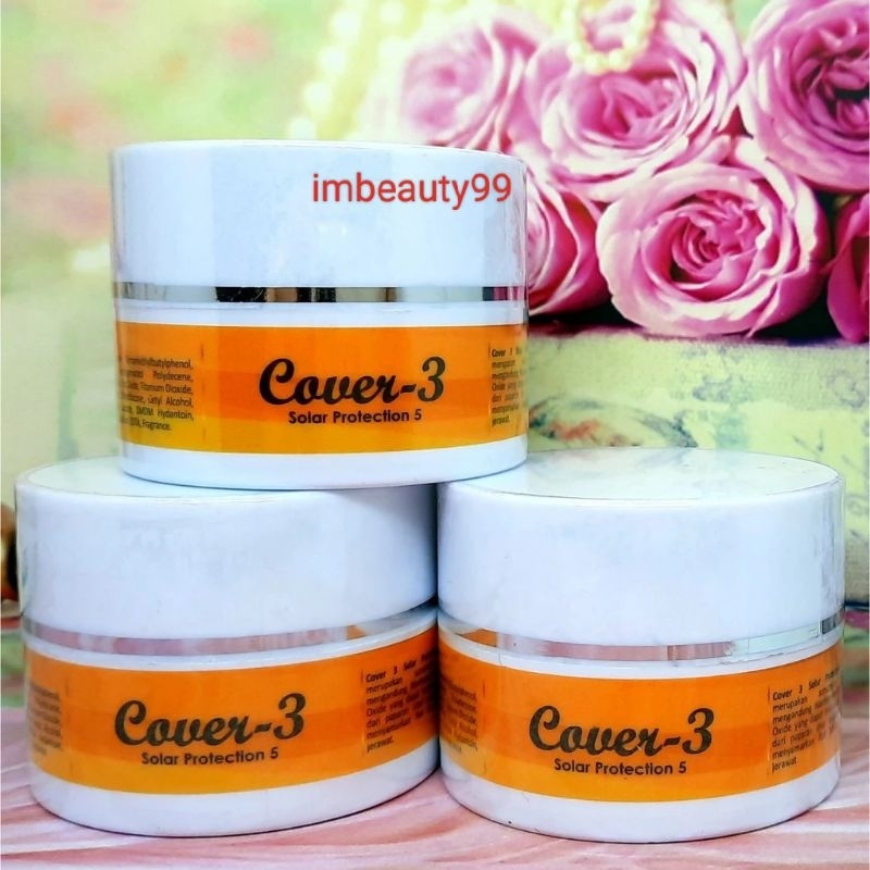 Jual Cover - 3 Solar Protection 5 - Sunblock cream SPF 50 - sunscreen ...