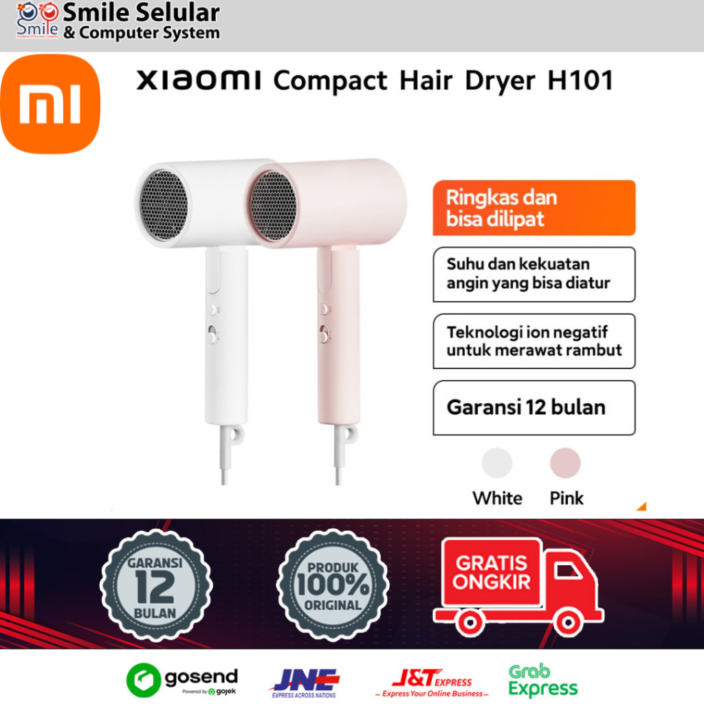 Jual Xiaomi Compact Hair Dryer H101 Ringkas dan bisa dilipat | Shopee ...