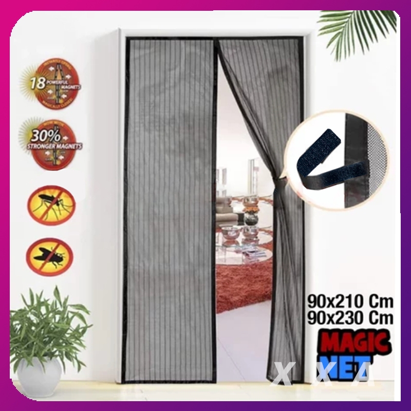 Jual Tirai Pintu Magnet Kawat Nyamuk Magic Net Polos | Shopee Indonesia
