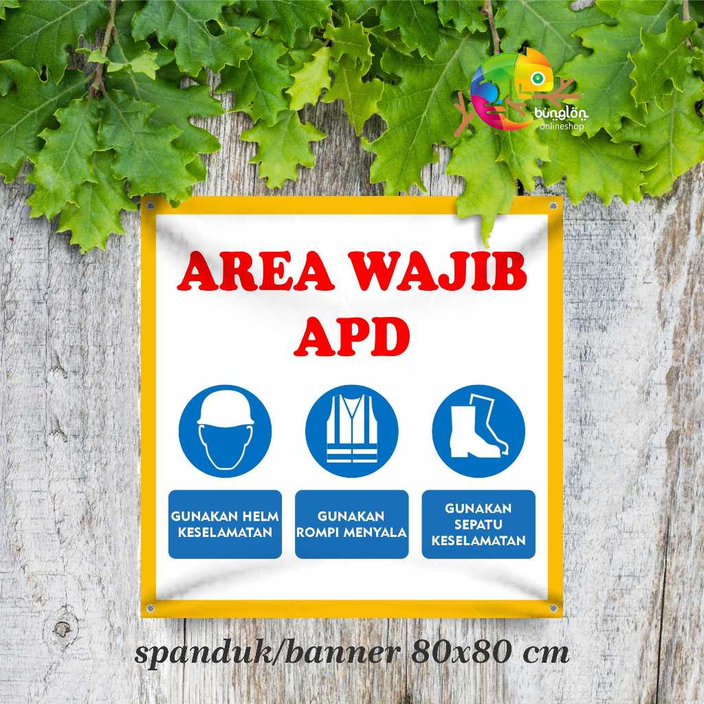 Jual Spanduk Banner Konstruksi, Area Wajib APD | Shopee Indonesia