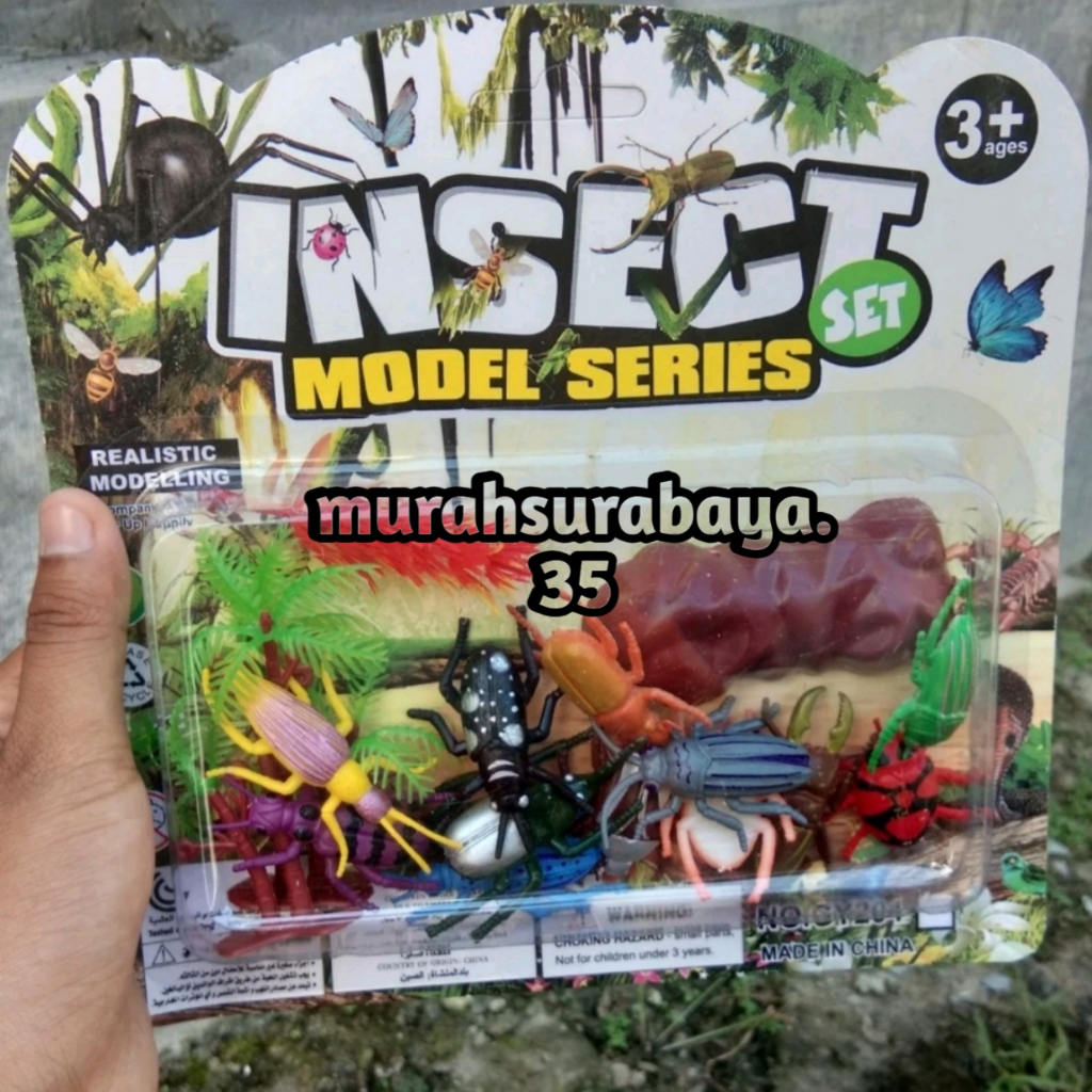 Jual Mainan Anak Binatang Serangga Insects Model Series GY204 B Isi 12 ...