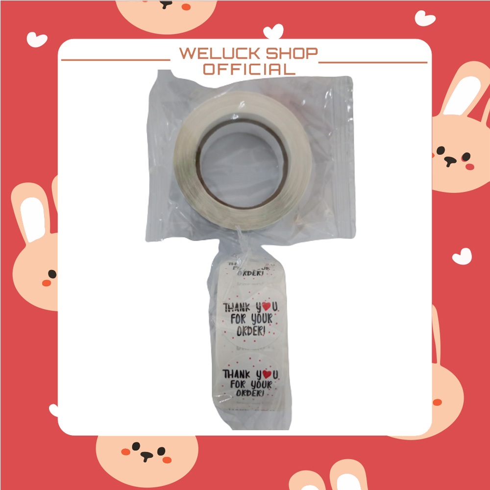 Jual Sticker thank you / sticker packing / sticker label 1 roll (500pcs ...