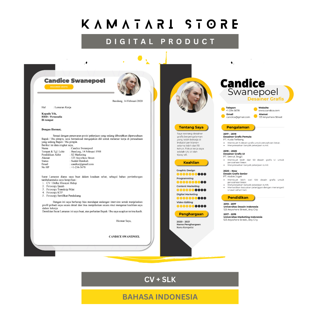 Jual DESAIN PROFESIONAL CV DAN SURAT LAMARAN KERJA (DESAIN 004 ...