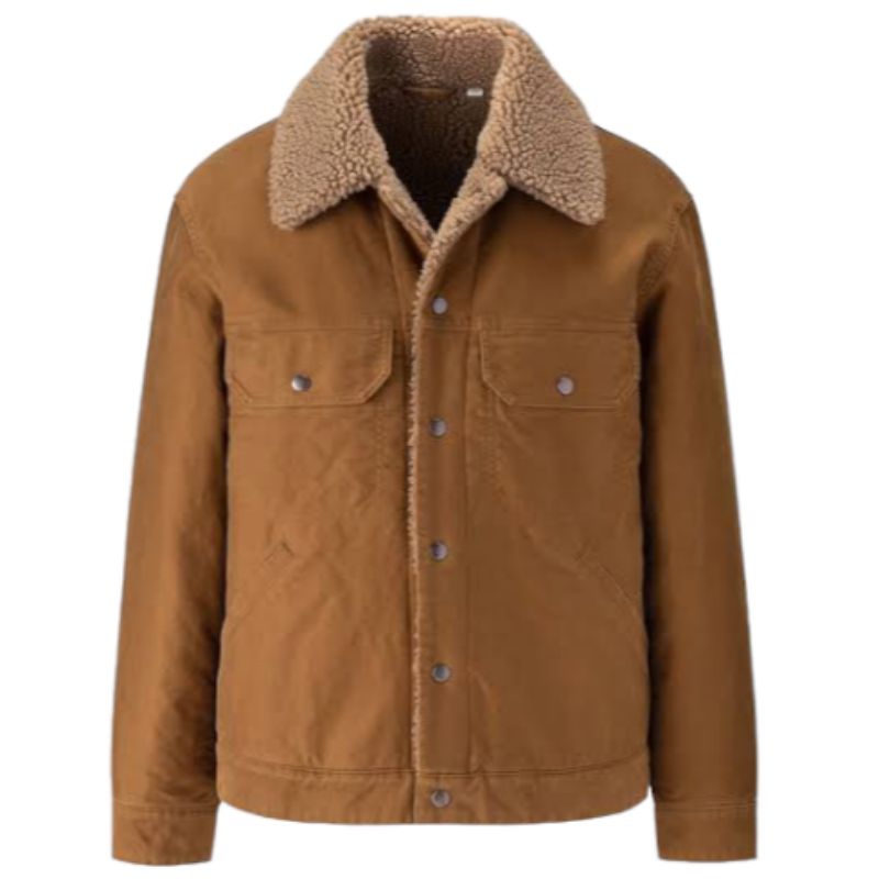 Jual UNIQLO TRUCKER CANVAS SHERPA JACKET | Shopee Indonesia