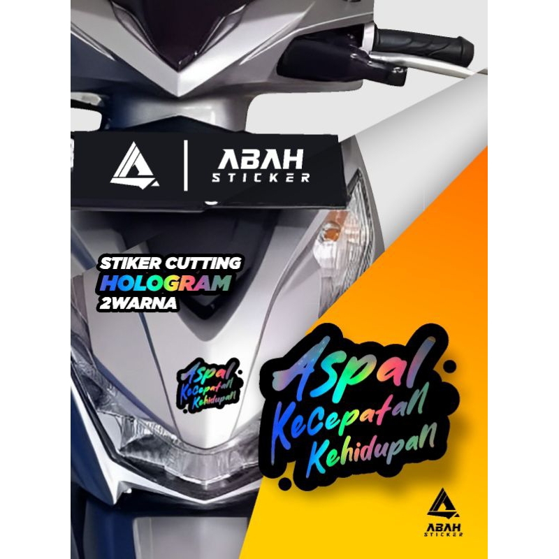 Jual STIKER CUTTING HOLOGRAM, KATA KATA BIKER - SIZE 7cm x 7cm | Shopee ...