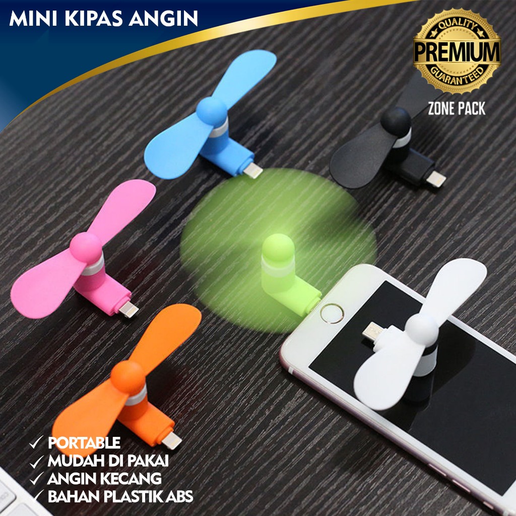 Jual Mini Kipas HP | Kipas Angin Portable | Type C | Iphone | USB Biasa ...