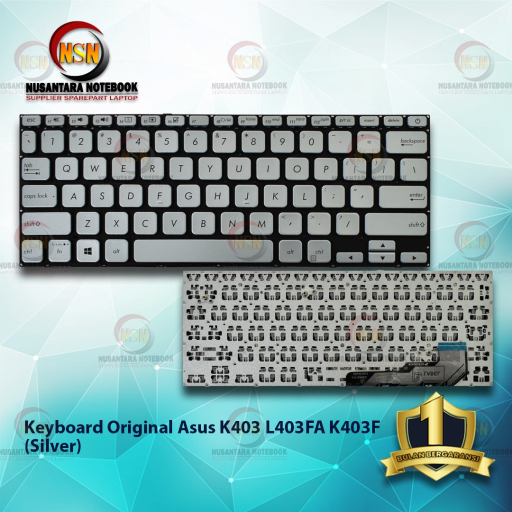 Jual Keyboard Original Laptop Asus K403 L403FA K403F Series (Silver) | Shopee Indonesia
