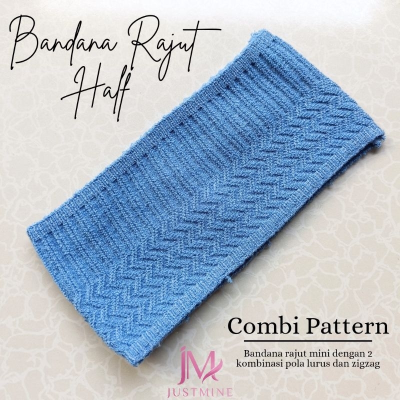 Jual Bandana Rajut Half Combi Pattern/Bandana Rajut Mini 2 Pola ...