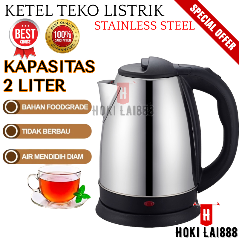 Jual [HKL] ELECTRIC KETTLE 2 LITER / TEKO PEMANAS AIR LISTRIK / TEKO ...
