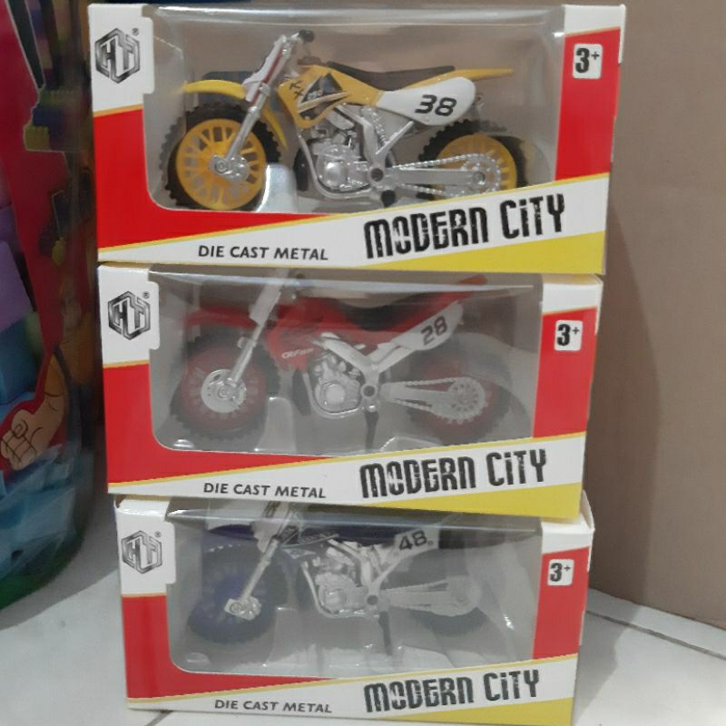 Jual mainan diecast motor cross - miniatur motor trail Anak | Shopee ...