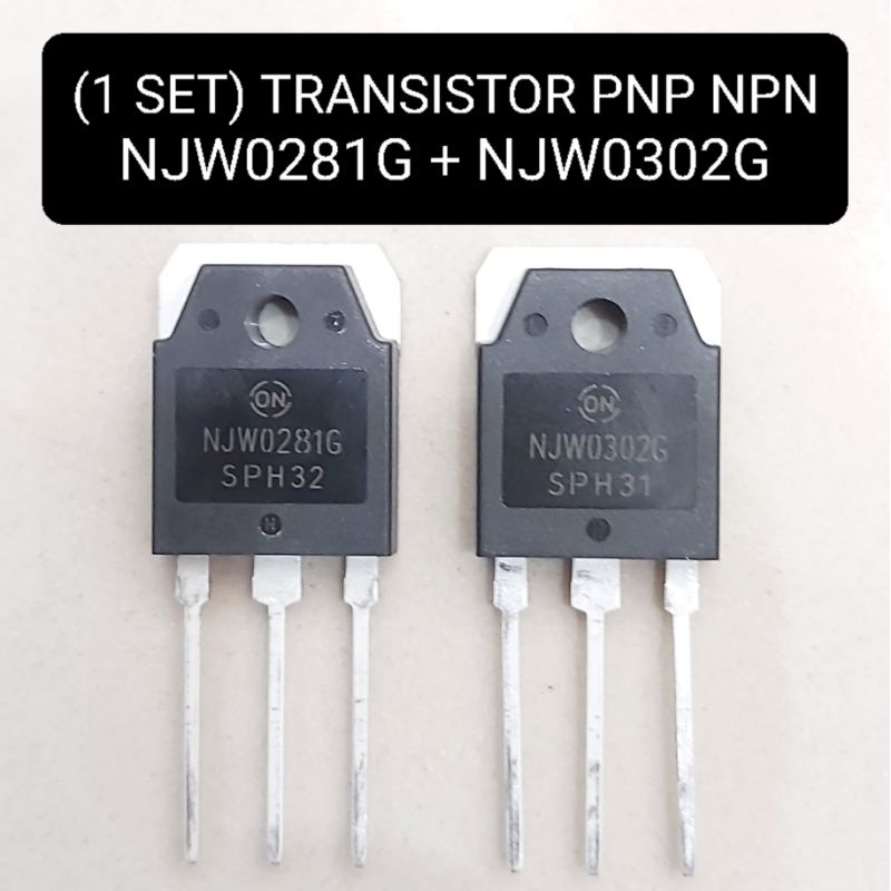 Jual (1 SET) Transistor NJW0281G NJW0302G PNP NPN Original Power NJW | Shopee Indonesia