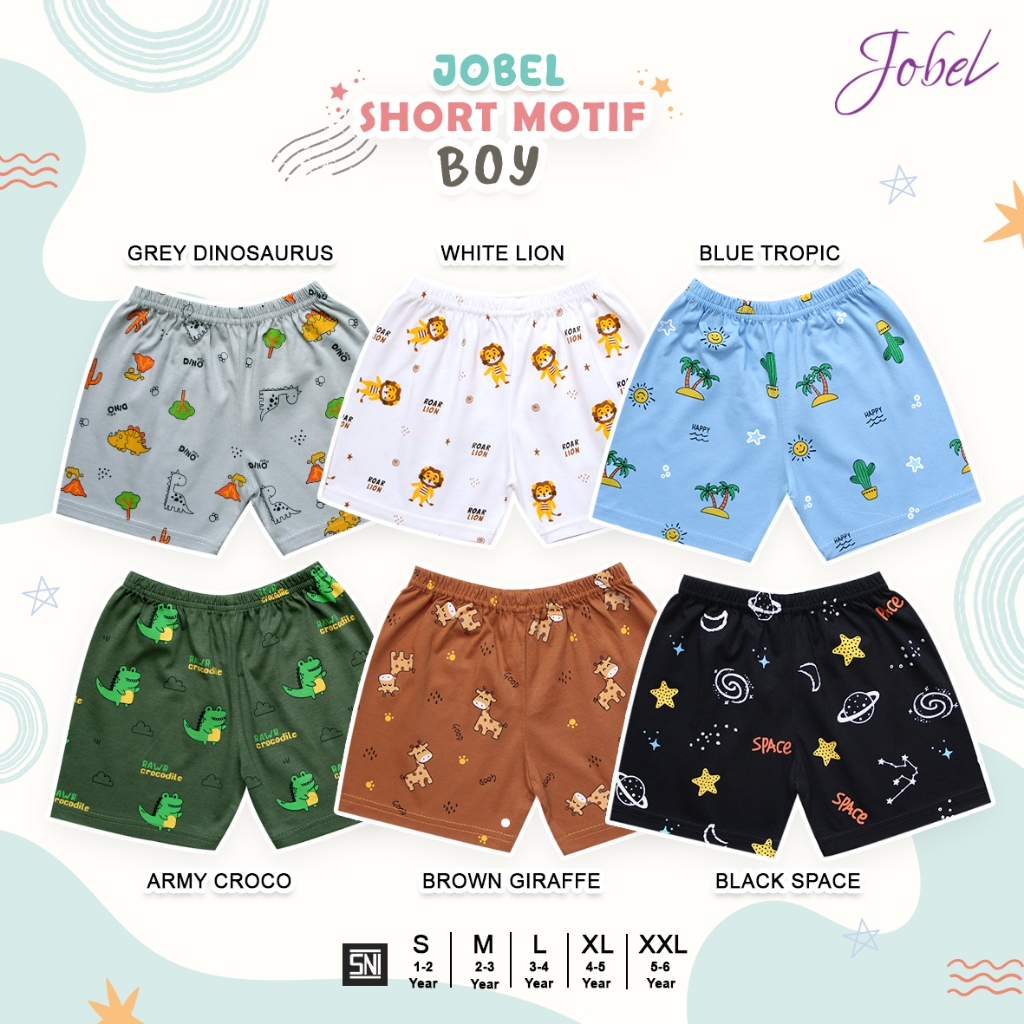 Jual KAZEL Jobel Short Motif Boy Edition (1 Pcs) 0-5 Tahun | Shopee ...