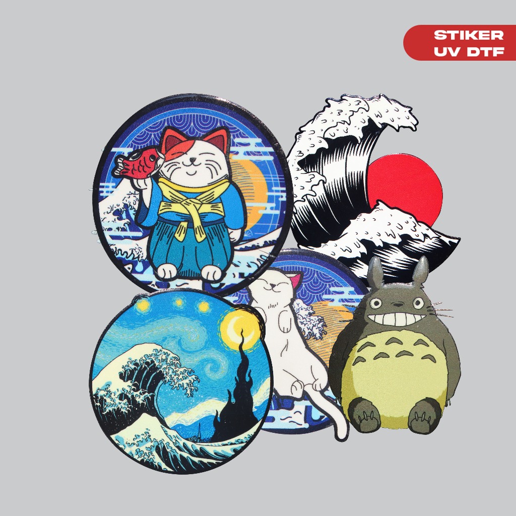 Jual Stiker Estetik keren timbul Ghibli UV DTF anti air bukan sticker ...