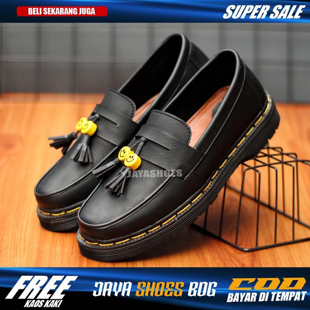 Jual Sepatu Loafers Penny Pantofel Docmart Formal Hitam Pria SMILE ...