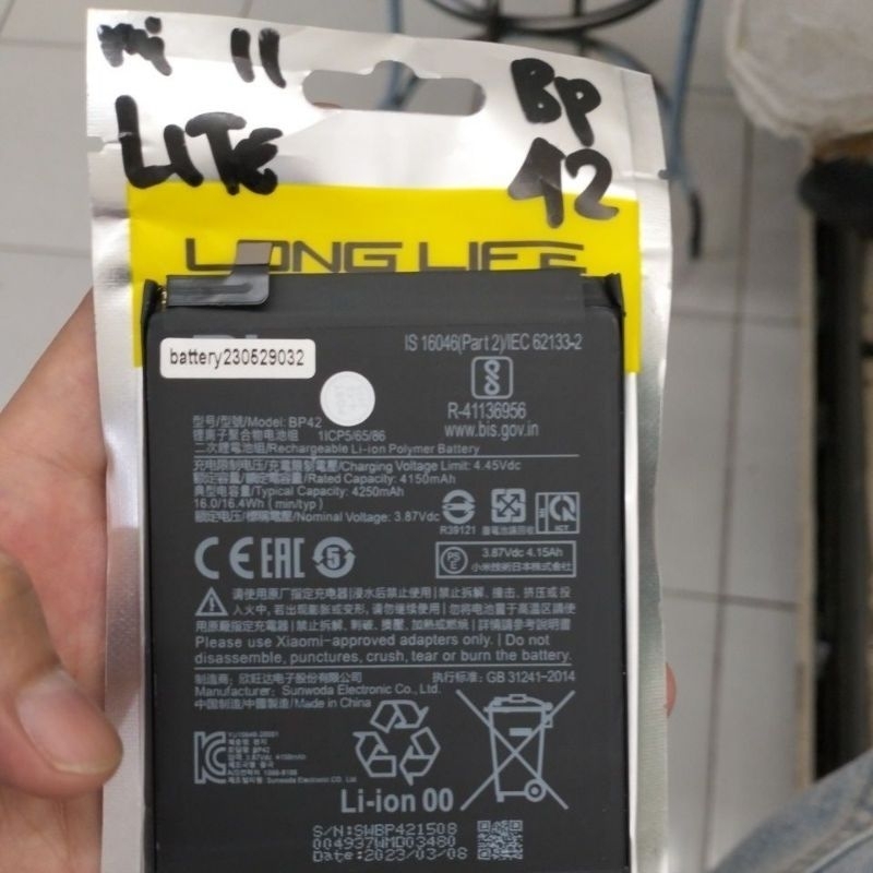 Jual BATRE BATRAI BATTERE XIAOMI MI 11 LITE BP42 BP-42 ORIGINAL ...