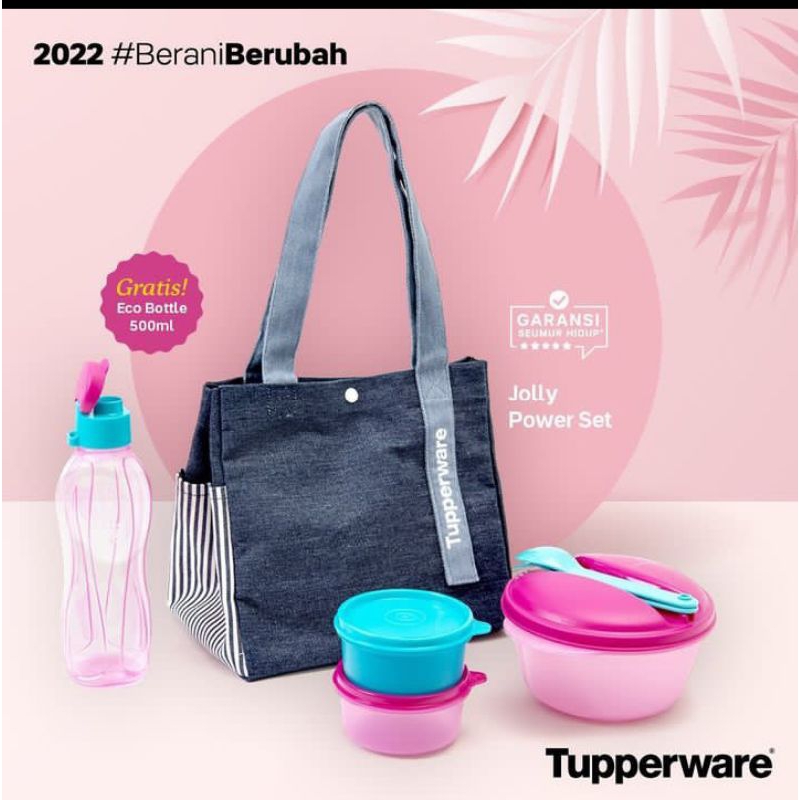 Jual Jolly power set tupperware / tempat bekal tupperware | Shopee ...