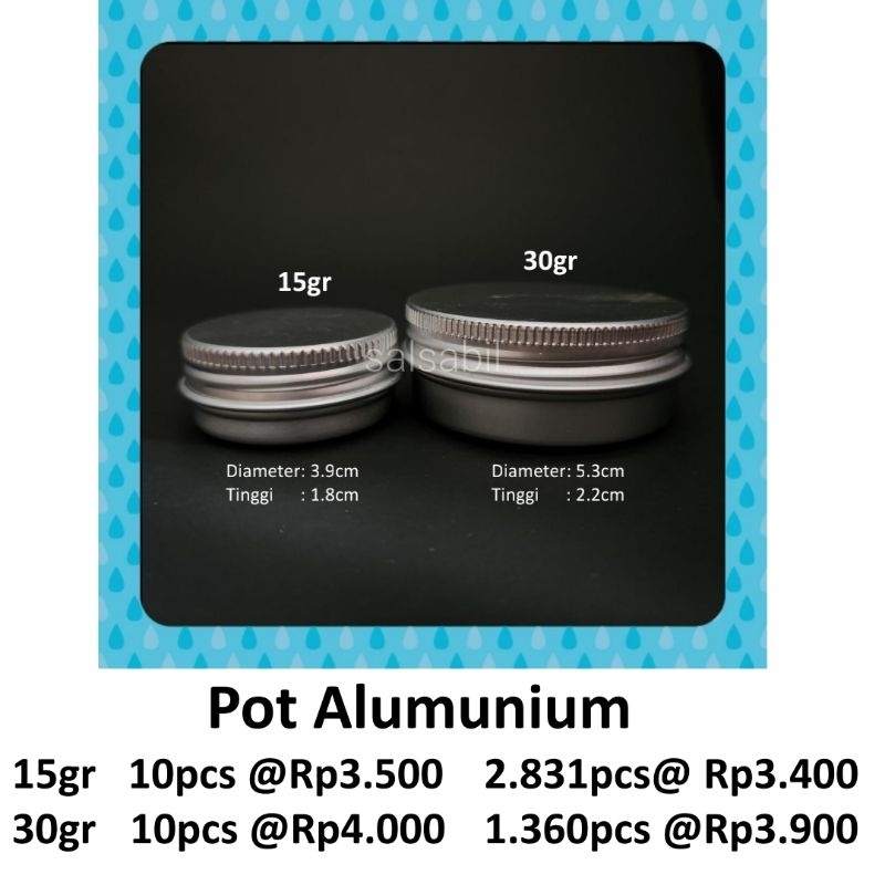 Jual Pot jar alumunium 15gr 30gr | Shopee Indonesia