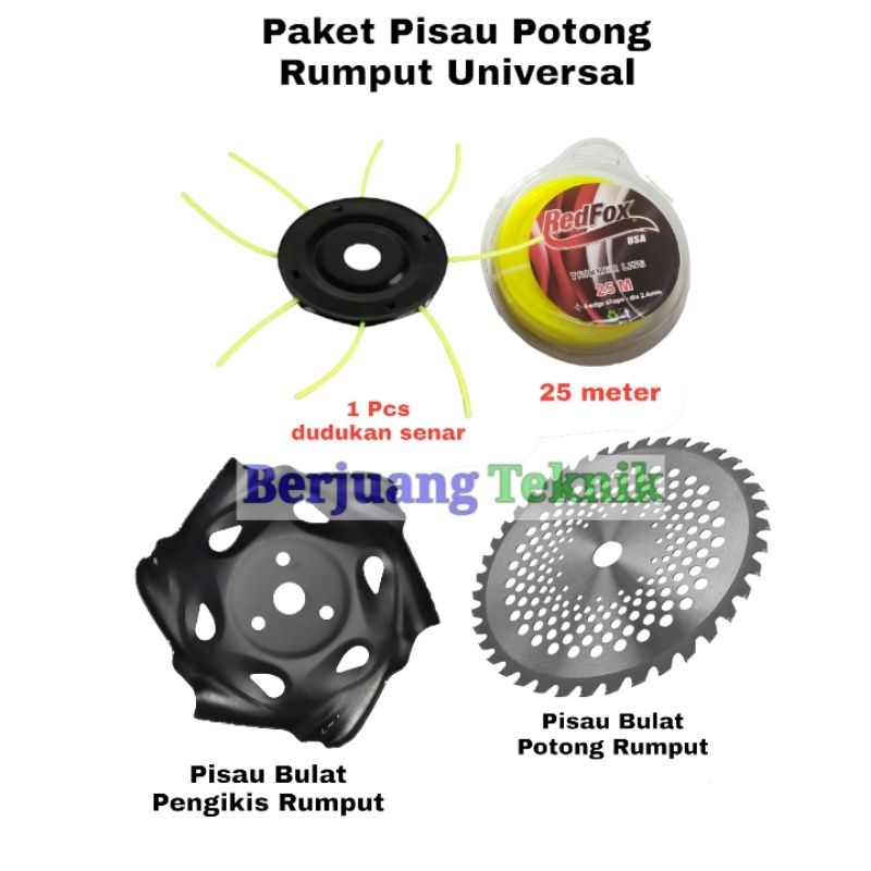 Jual Paket Pisau Potong Rumput Universal, Pisau Bulat, Pisau Senar, dan ...