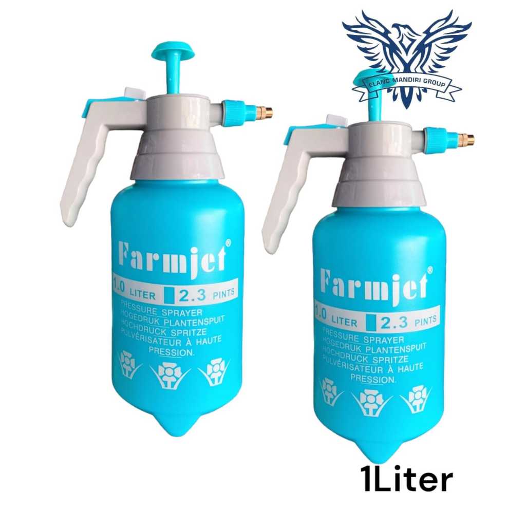 Jual Sprayer 1 Liter Farmjet Botol Semprotan Air Biru Pompa Air ...