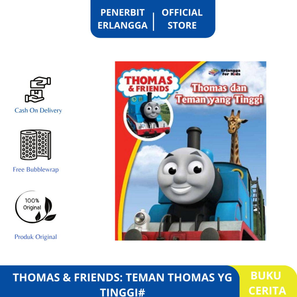 Jual BUKU CERITA ANAK: THOMAS & FRIENDS: TEMAN THOMAS YG TINGGI# -ERLANGGA | Shopee Indonesia