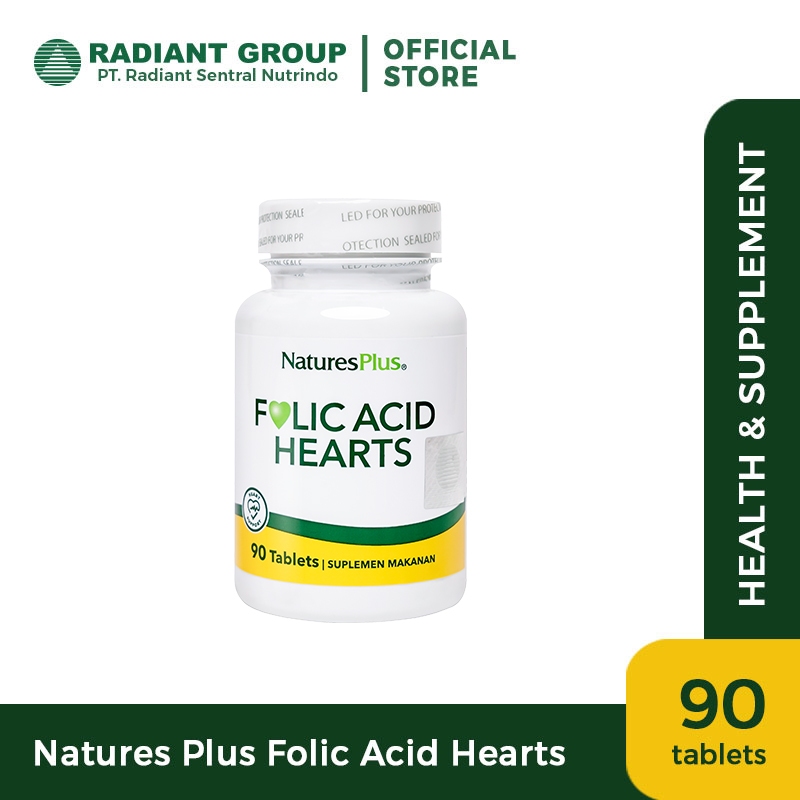 Jual Natures Plus Folic Acid Hearts - 90 Tablet | Shopee Indonesia