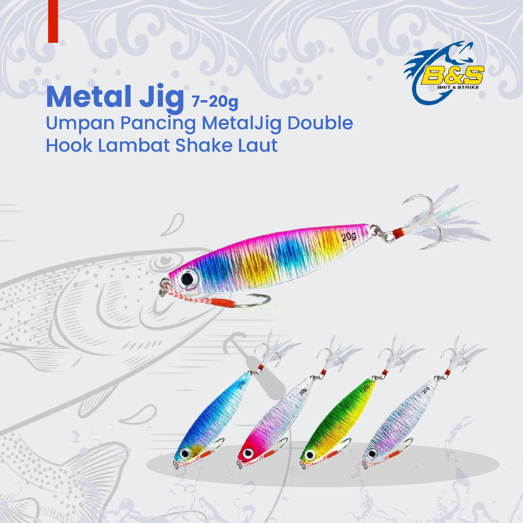 Jual Umpan Pancing MetalJig Double Hook Lambat Shake Laut MJ022 | Shopee Indonesia