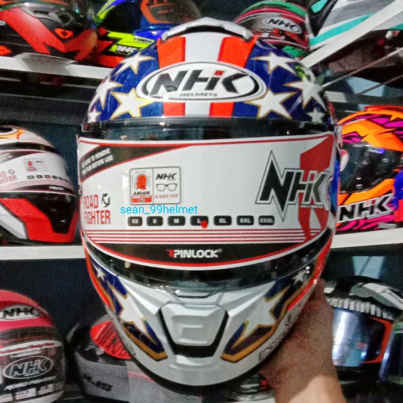 Jual HELM NHK MARK 1 GP EDITION ALL MOTIF SINGLE VISOR FULL FACE ...
