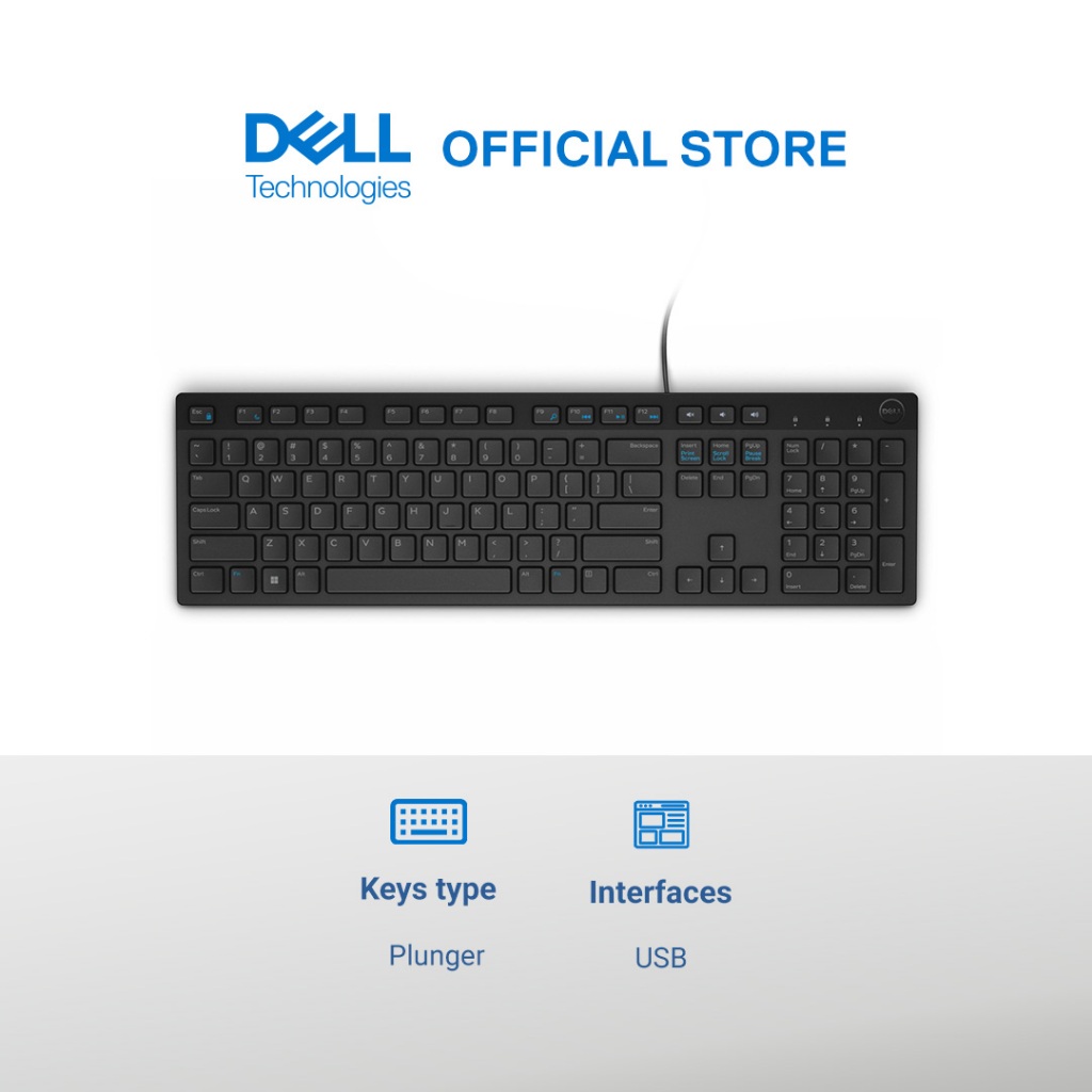 Jual Dell Acc Multimedia Keyboard - KB216 | Shopee Indonesia