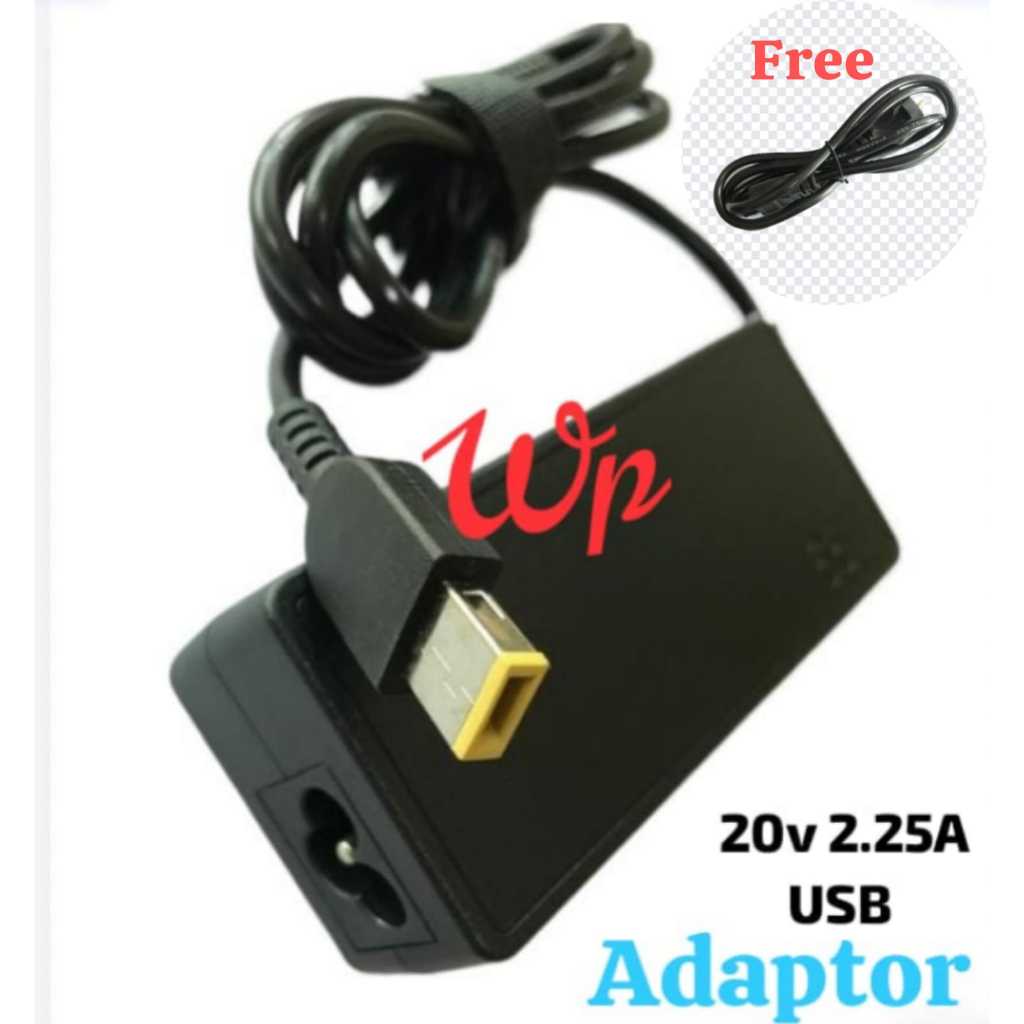 Jual Adaptor / Charger Thinkpad 20V - 2.25A (Plug USB/square mouth ...