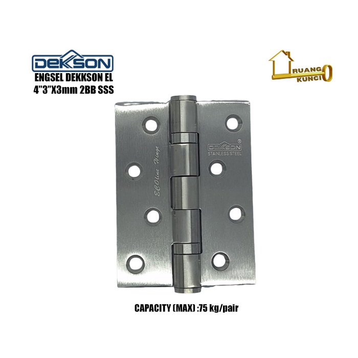 Jual Engsel 4 Inch Dekkson Ecoline 4"x3"x3mm 2BB SSS Hinge Dekson EL ...
