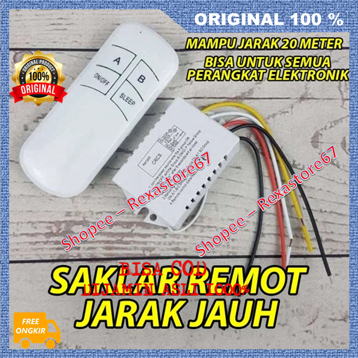 Jual Saklar Remote Wireless Saklar Remote Jarak Jauh Mampu Jarak 20 ...