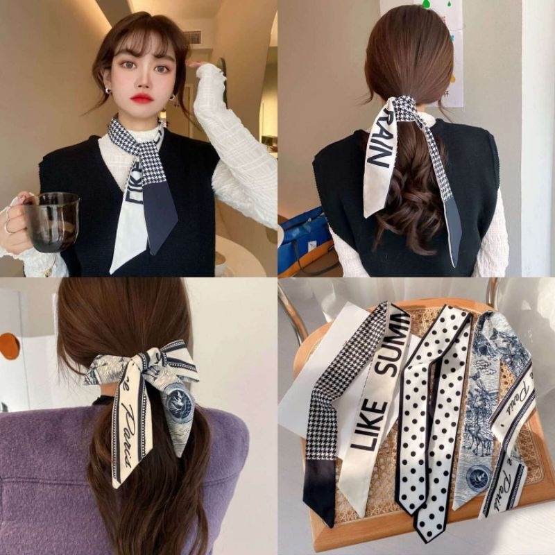 Jual MINI SCARF TAS / TWILLY / IKAT RAMBUT GAYA KOREA / BANDANA GAYA ...