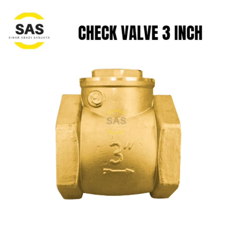 Jual [SAS] Check Valve Kuningan 3 Inch | Shopee Indonesia