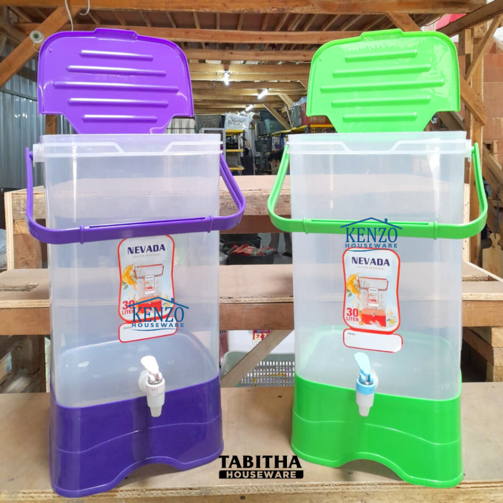 Jual Tempat Water Dispenser 30 Liter Es Buah Sirup Air Minum + keran ...