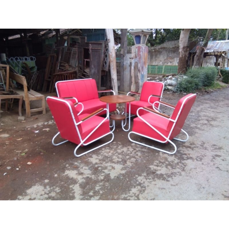 Jual Kursi Sofa Minimalis Retro Jadul Full set | Shopee Indonesia