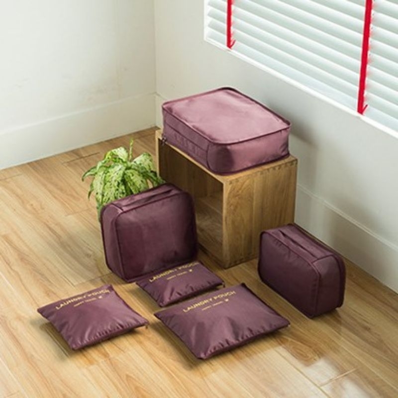 Jual Tas Travelling - Travel Bag Organizer Packing Cubes Multi 6 in 1 ...