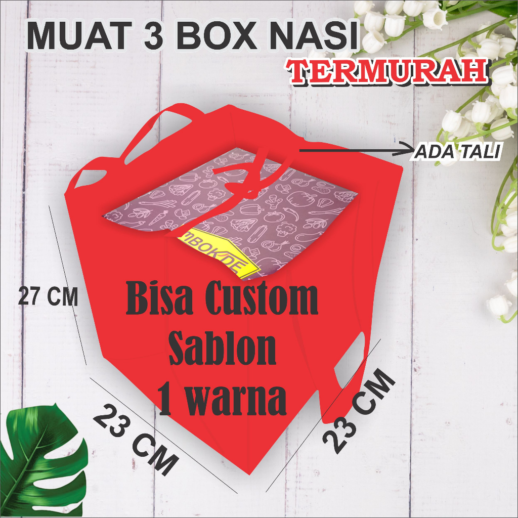 Jual TAS BOX,TAS SABLON,TAS KOTAK NASI,TAS SPUNBOND,TAS HAJATAN | Shopee Indonesia