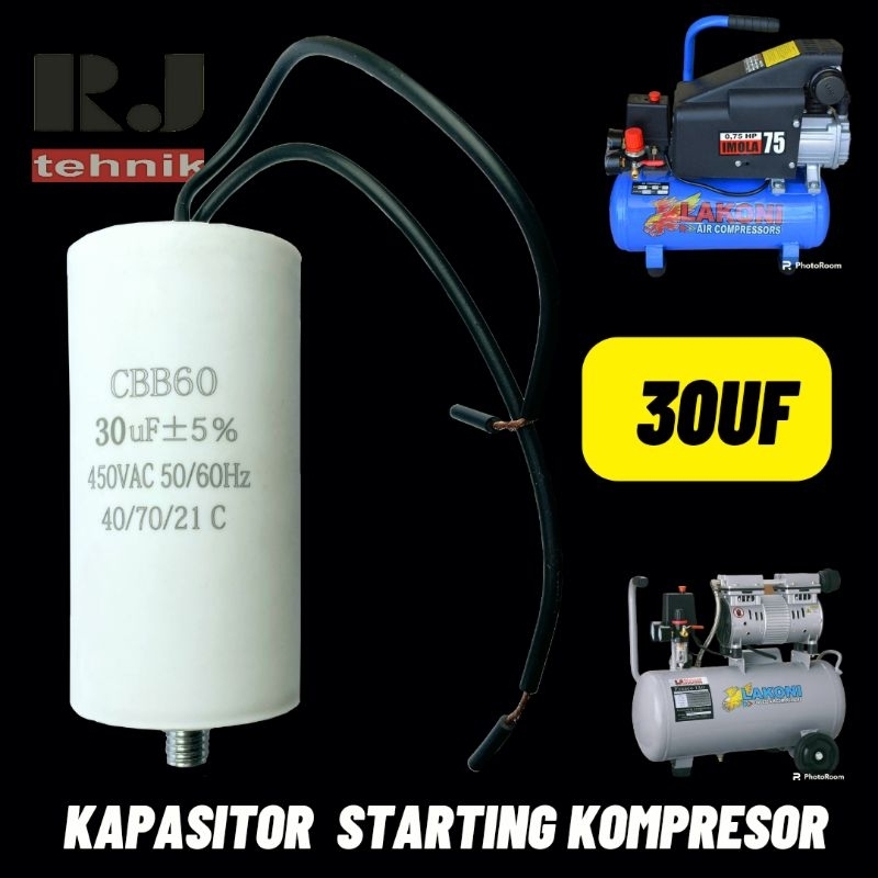 Jual Kapasitor 30uF Kompresor Elektrik Capacitor Starting Compressor 30 uF | Shopee Indonesia