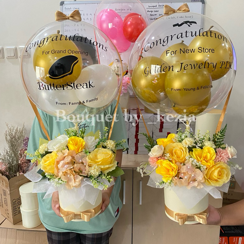 Jual (READY 2-5 jam) Bloom Box balon bunga Grand Opening | Bucket ...